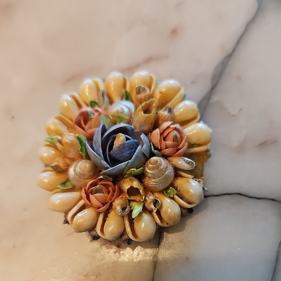 Jewelry | Vintage 195s Hand Crafted Seashell Brooch | Poshmark